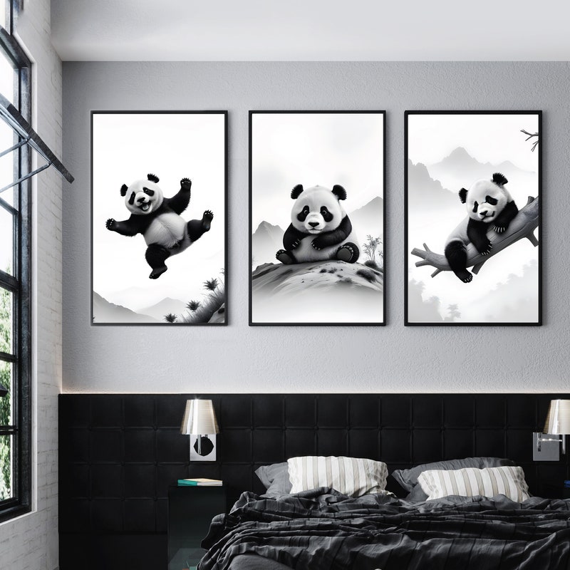 Panda Wall Art - Etsy