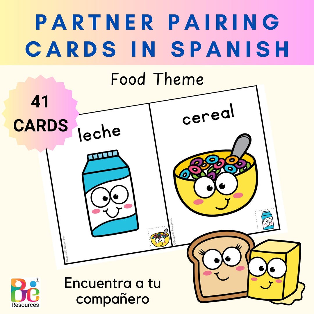 Partner Cards in Spanish | Partner Reading | Turn & Talk Pairs ...