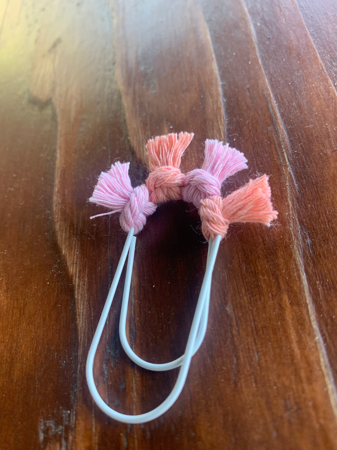 Macrame Giant Paper Clips, Paper Clip Bookmarks, Macrame - Etsy