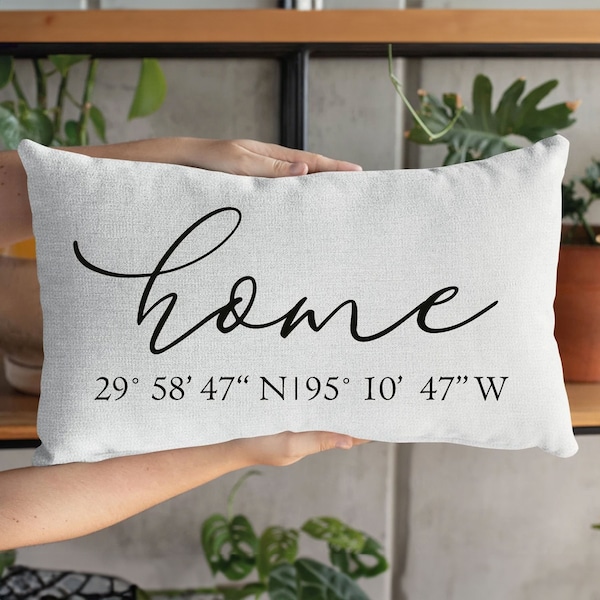 Latitude Longitude Pillow - Etsy