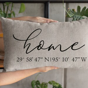 Home Latitude Longitude Pillow, Coordinates Pillow, Address Pillow ...