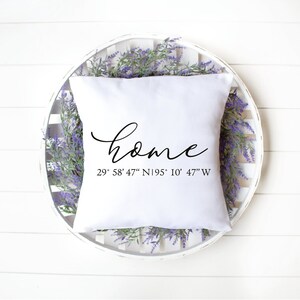 Home Latitude Longitude Pillow, Coordinates Pillow, Address Pillow ...