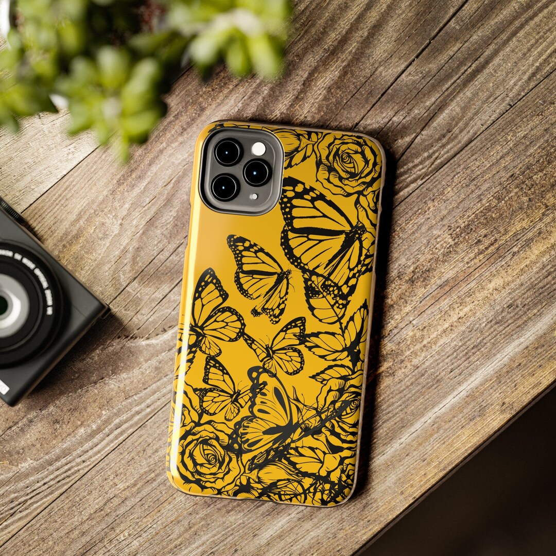 Black and Gold Butterflies and Roses iPhone Cases - Etsy