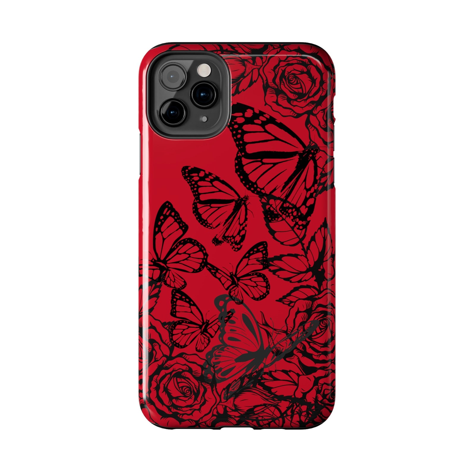 Black and Red Butterfly and Roses iPhone Cases - Etsy