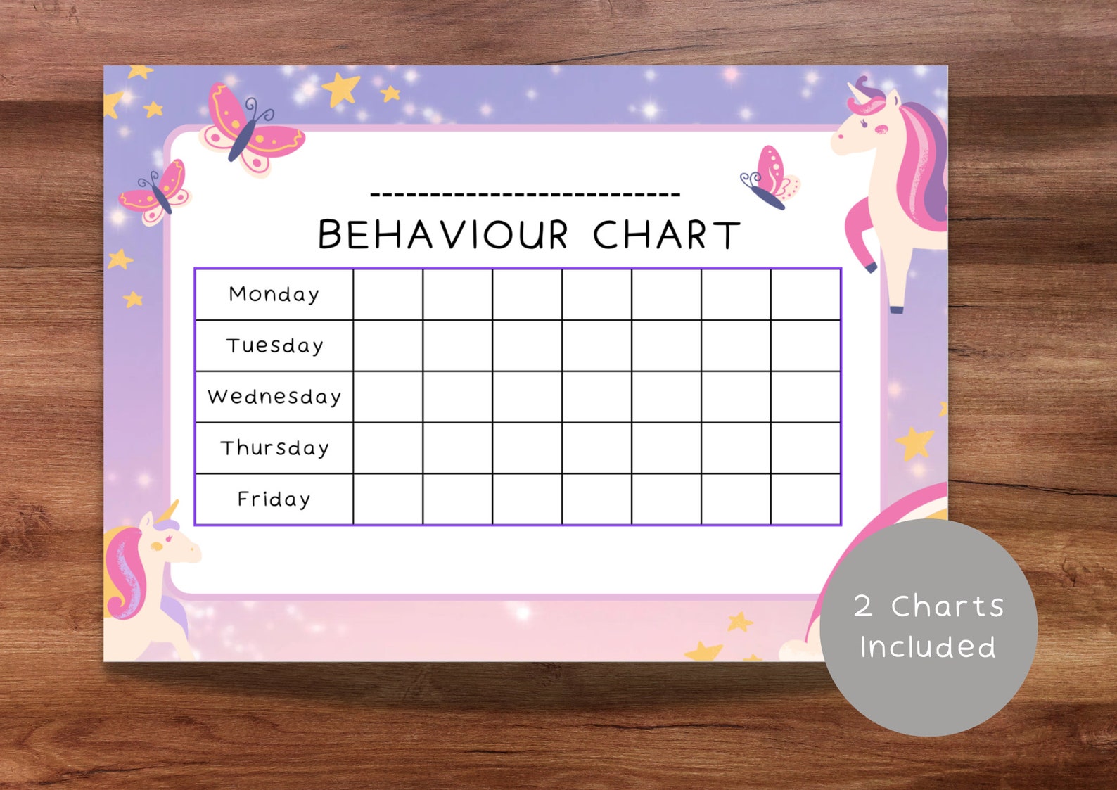 Unicorn Rewards & Behaviour Charts - Etsy