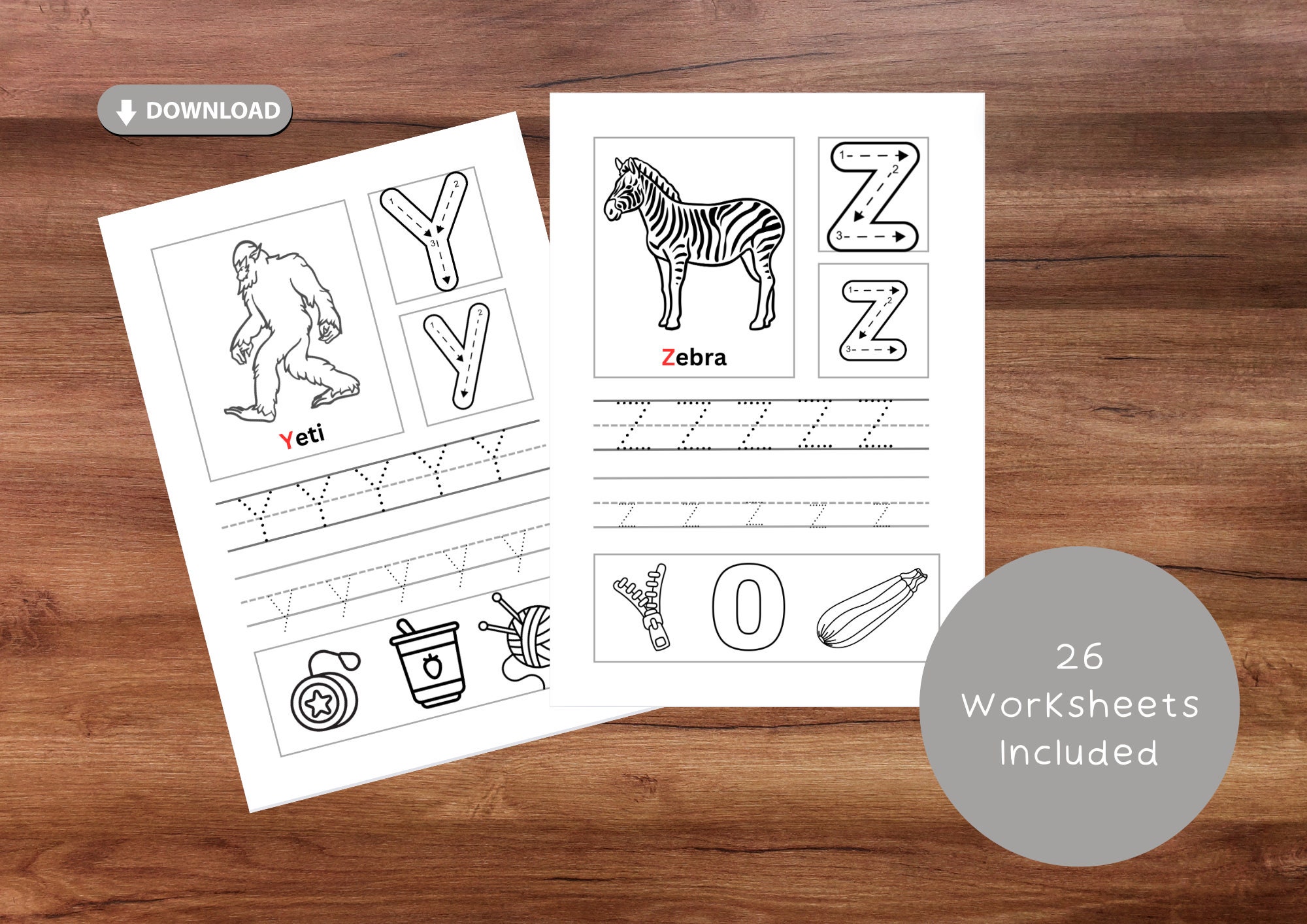 Alphabet Trace Colouring Pages - Etsy