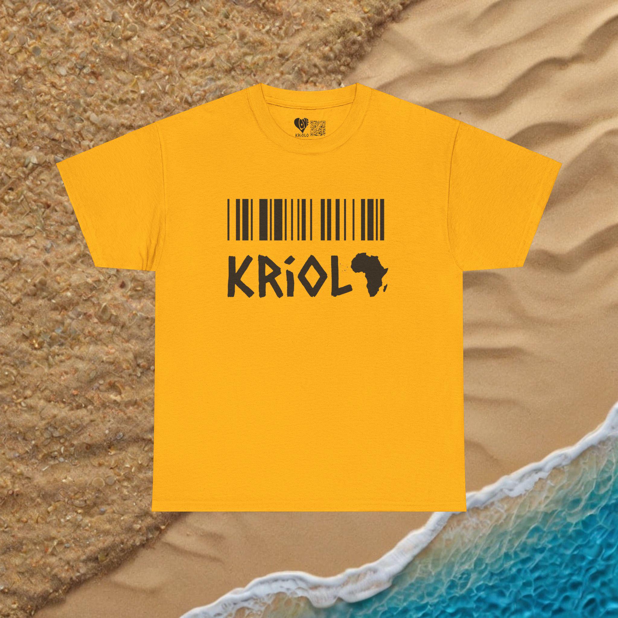 Love CV Kriol Africa Simple T-shirt Kriolo Barcode Kriola Cabo Verde ...