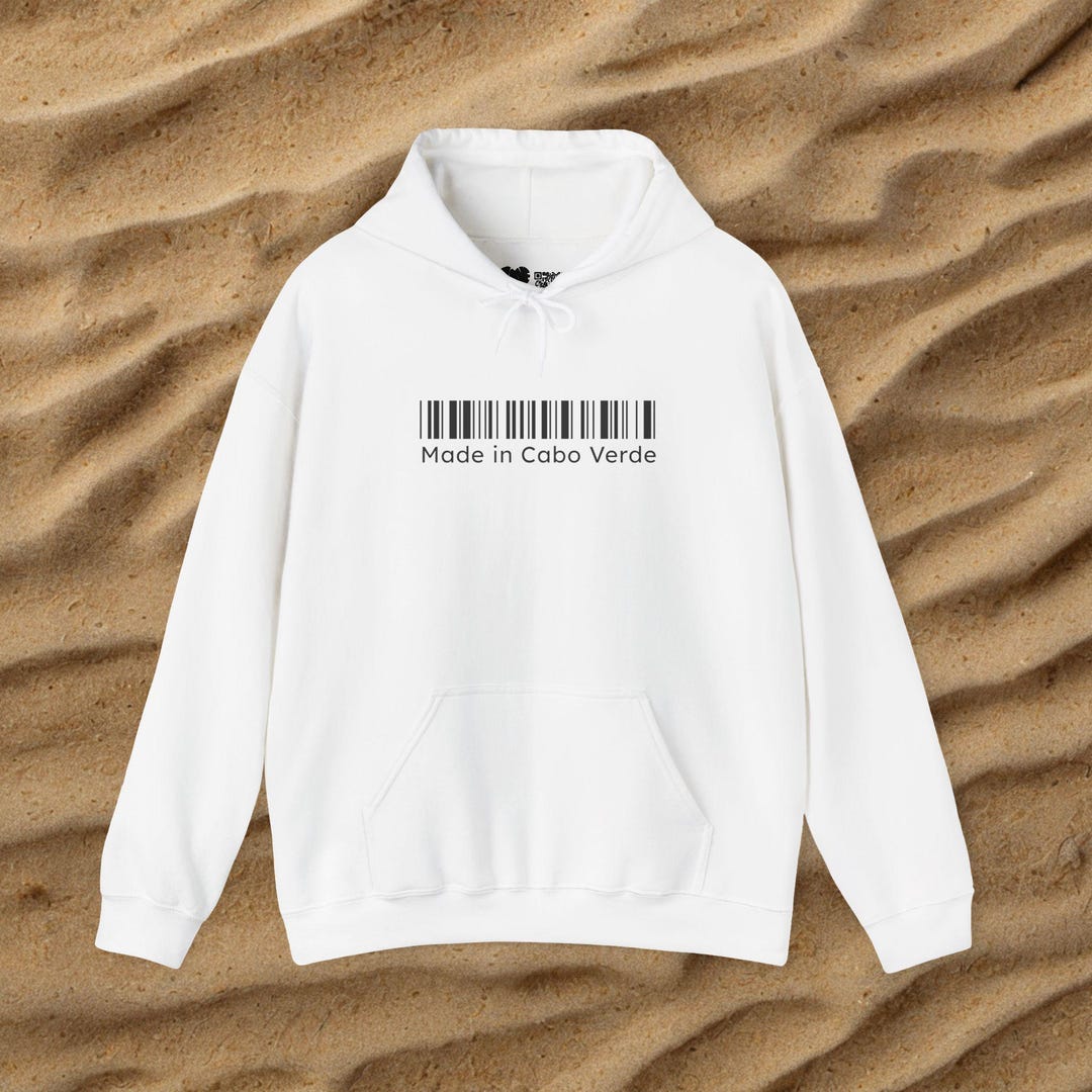 Made in Cabo Verde Barcode Hoodie | Africa | Cabo Verde | Cozy Warm ...