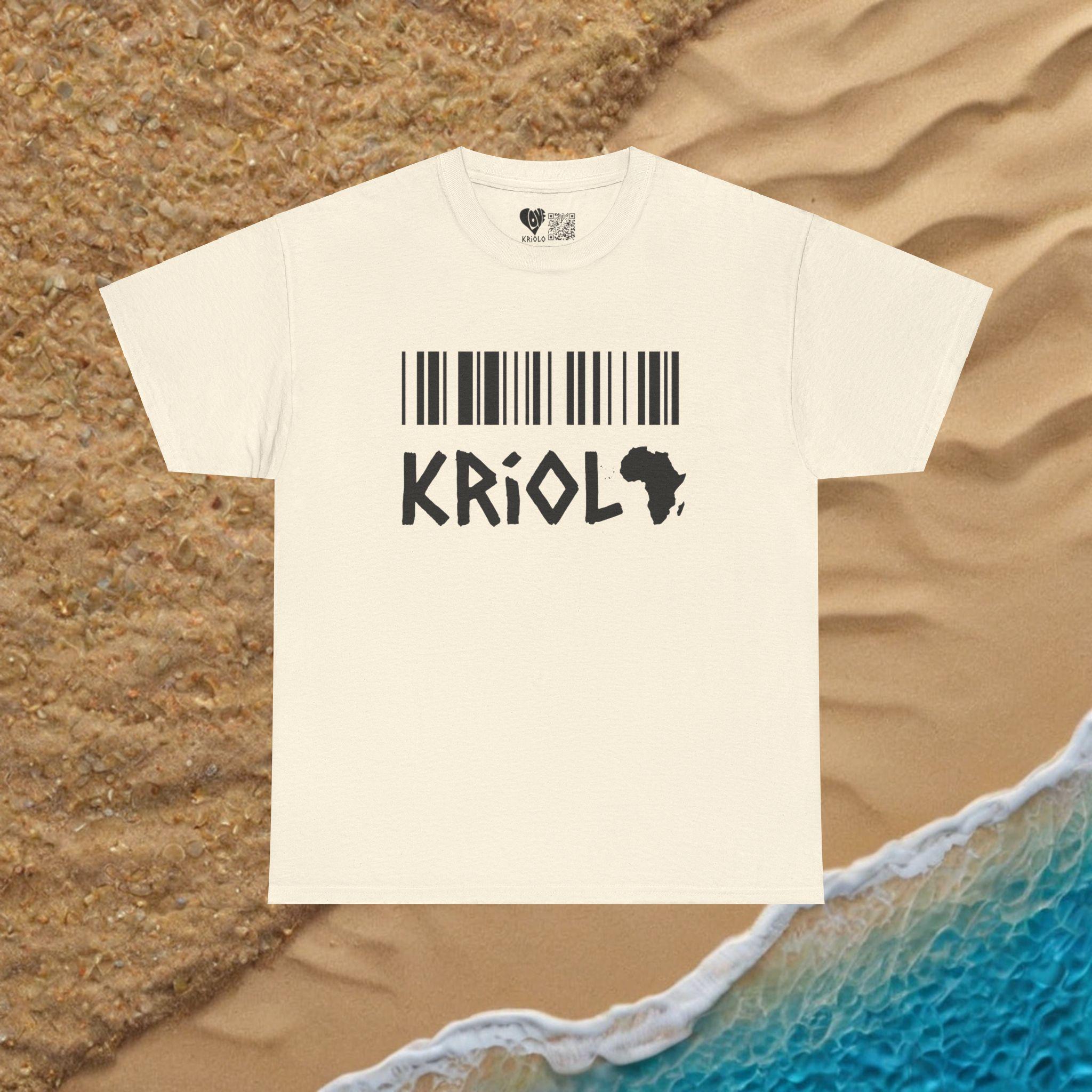 Love CV Kriol Africa Simple T-shirt Kriolo Barcode Kriola Cabo Verde ...