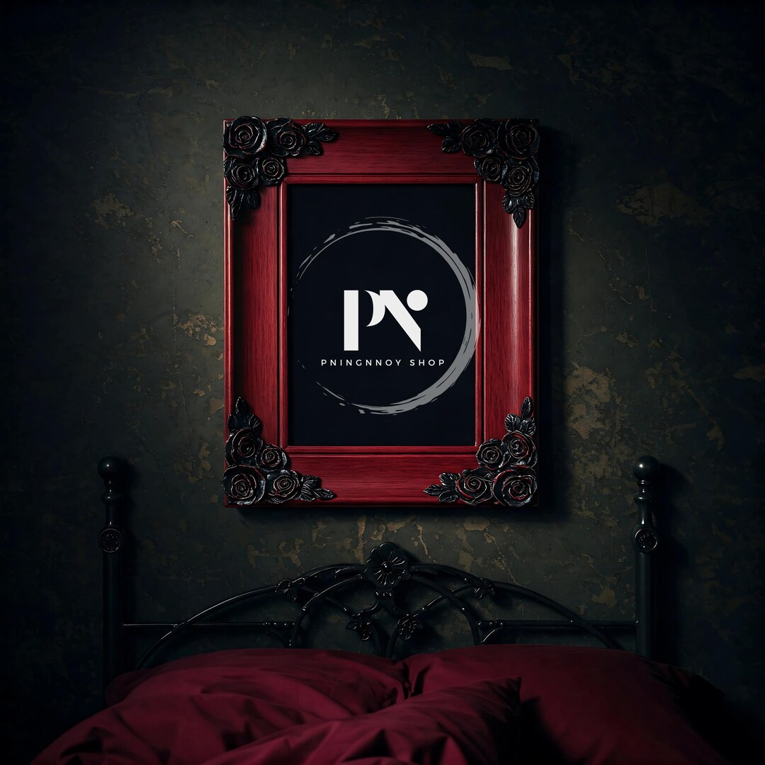 Gothic Rose Frame Red Roses & Dark Accents Decor - Etsy