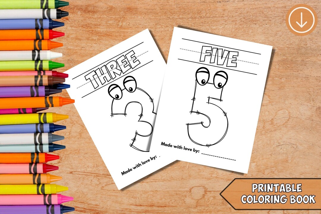 My First 123 – Number Coloring Book (digital Download) - Etsy