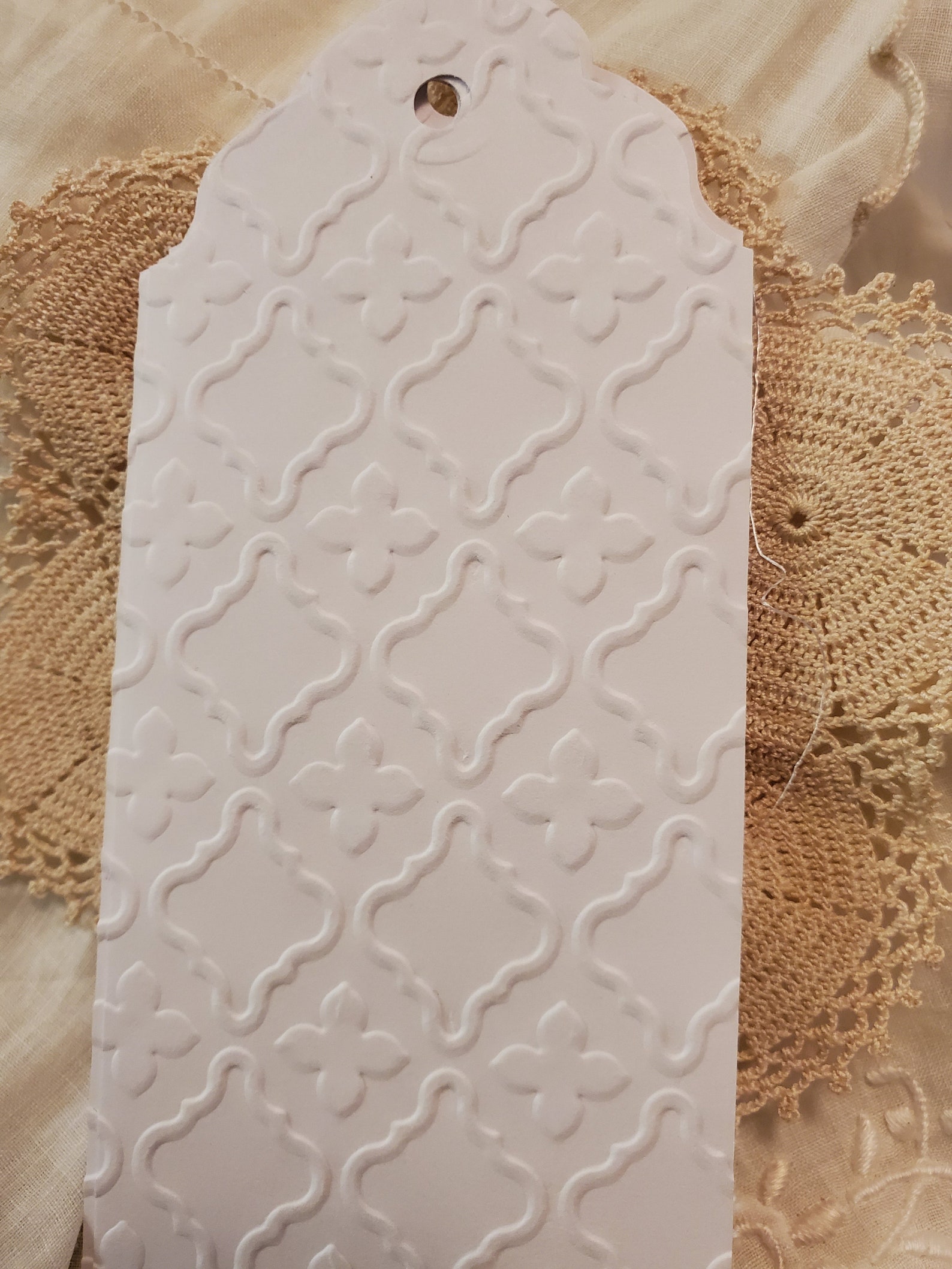 Embossed Pattern White Cardstock Tags Set of 10 - Etsy