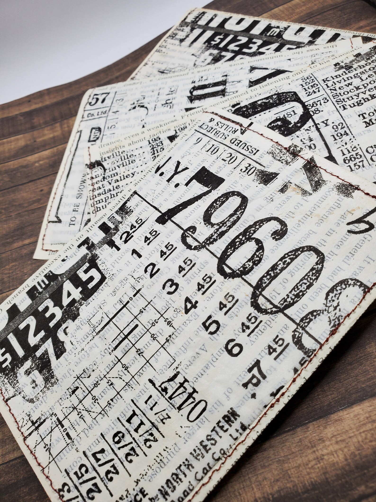 Stitched Vintage Inspired Envelope Vintage Book Page - Etsy