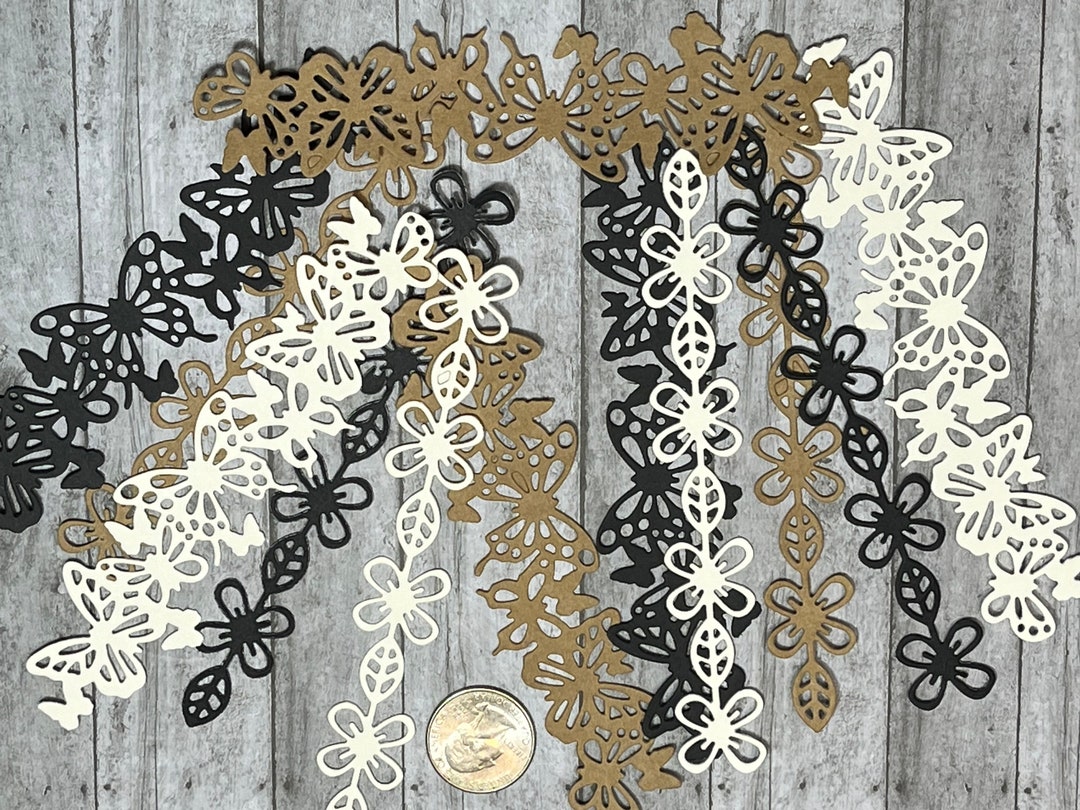 Butterfly and Flower Die Cut Strips Lot of 12 Scrapbook - Etsy