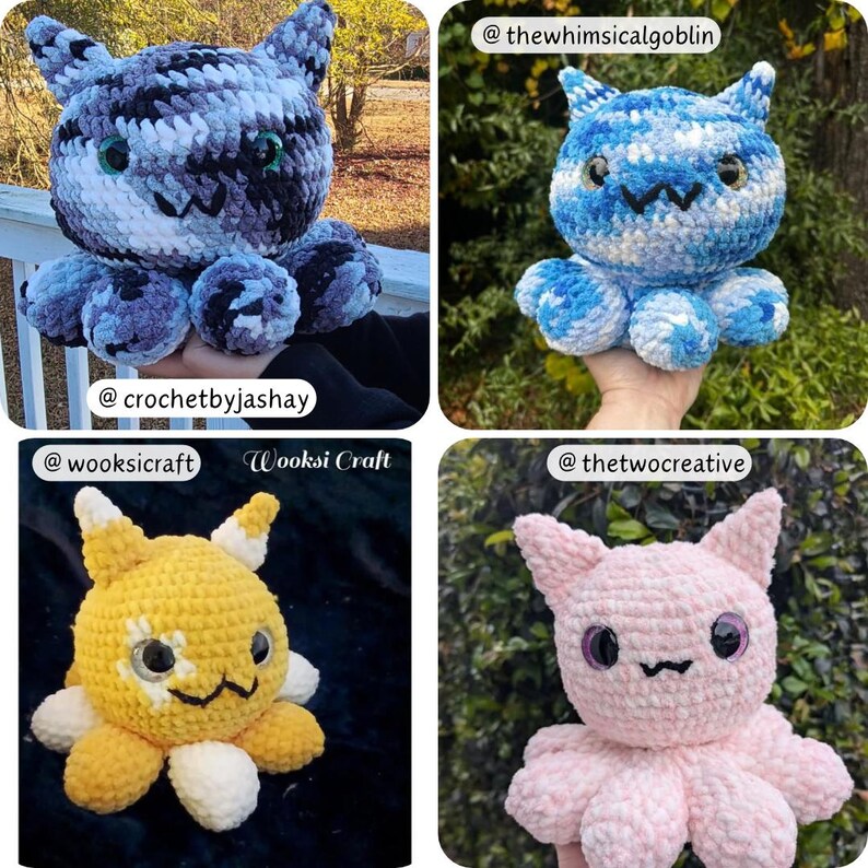 Catopus Crochet Pattern - Amigurumi Catopus - PDF Pattern Crocheting - Etsy