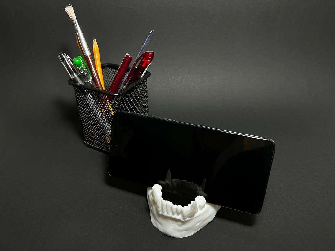 Fang-tastic Tech Accessory: Vampire Jaw Phone Stand, Goth Home Decor ...