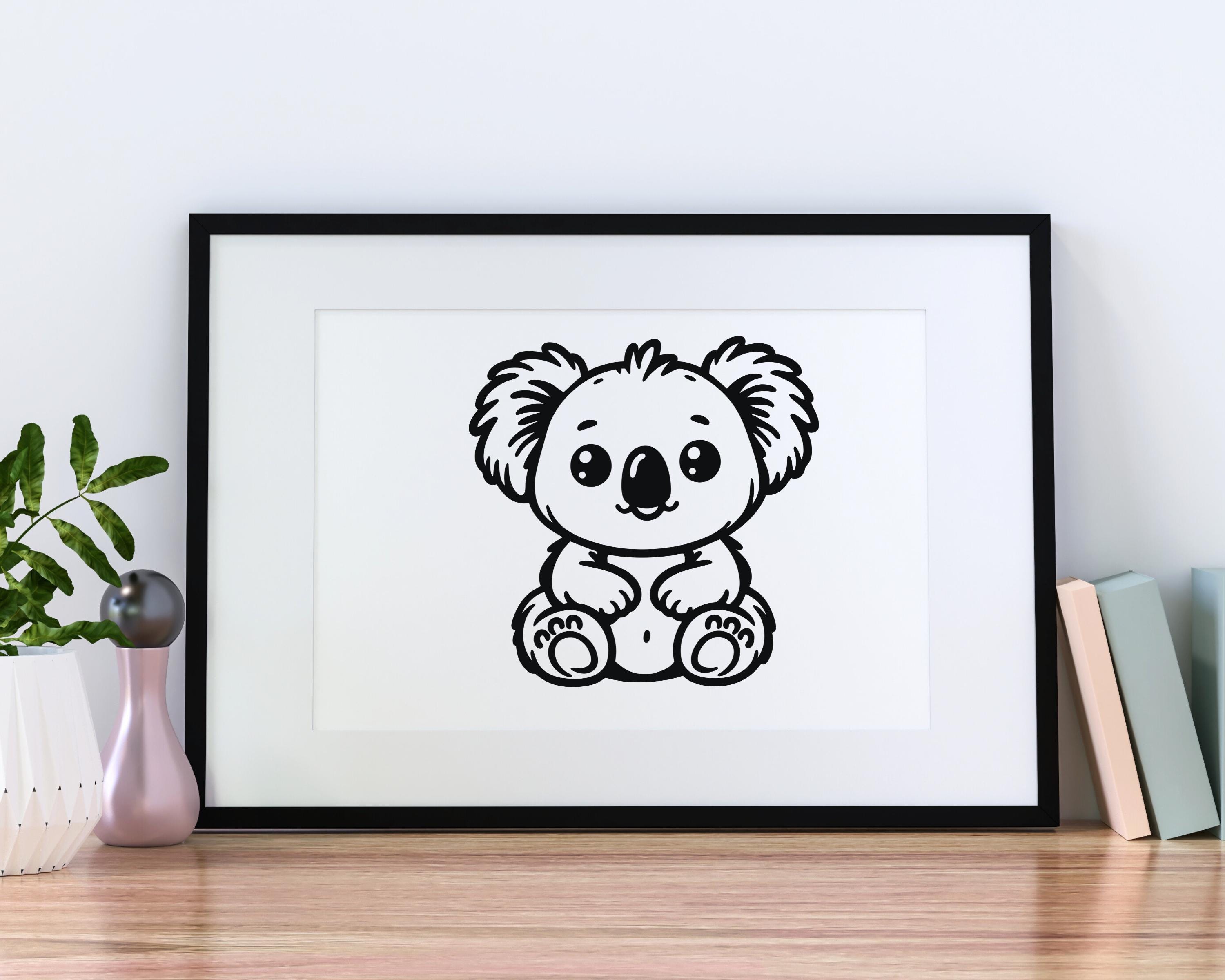 Koala Monogram SVG, Split Monogram Svg, Baby Koala SVG, Cute Koala ...