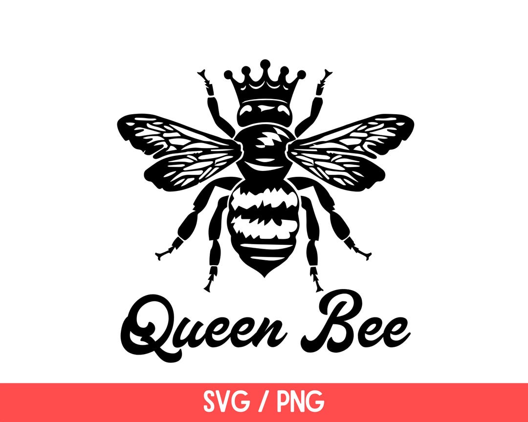 Queen Bee SVG PNG, Bee Png Files, Spring SVG, Honeybee Svg Png, Queen ...