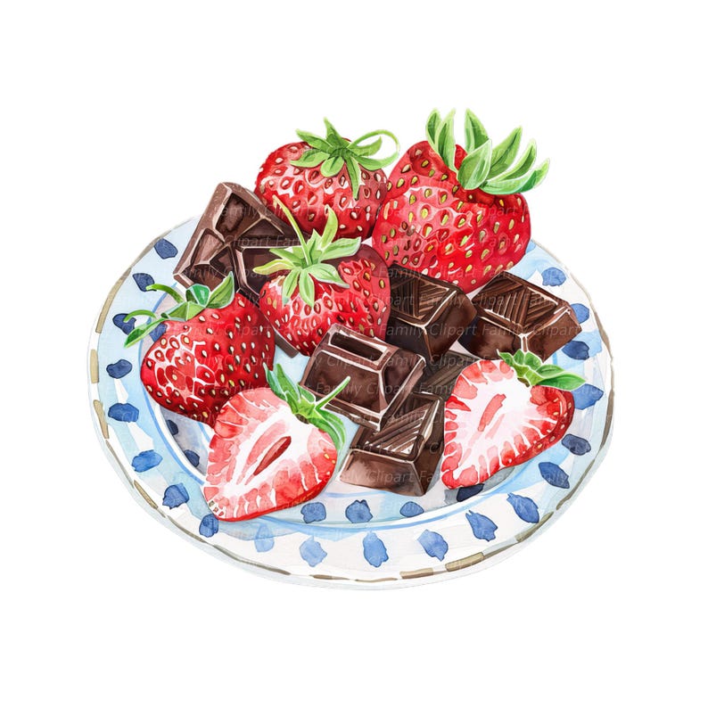 14 Chocolate Strawberry Clipart, Chocolate Dessert, Dessert, Printable ...