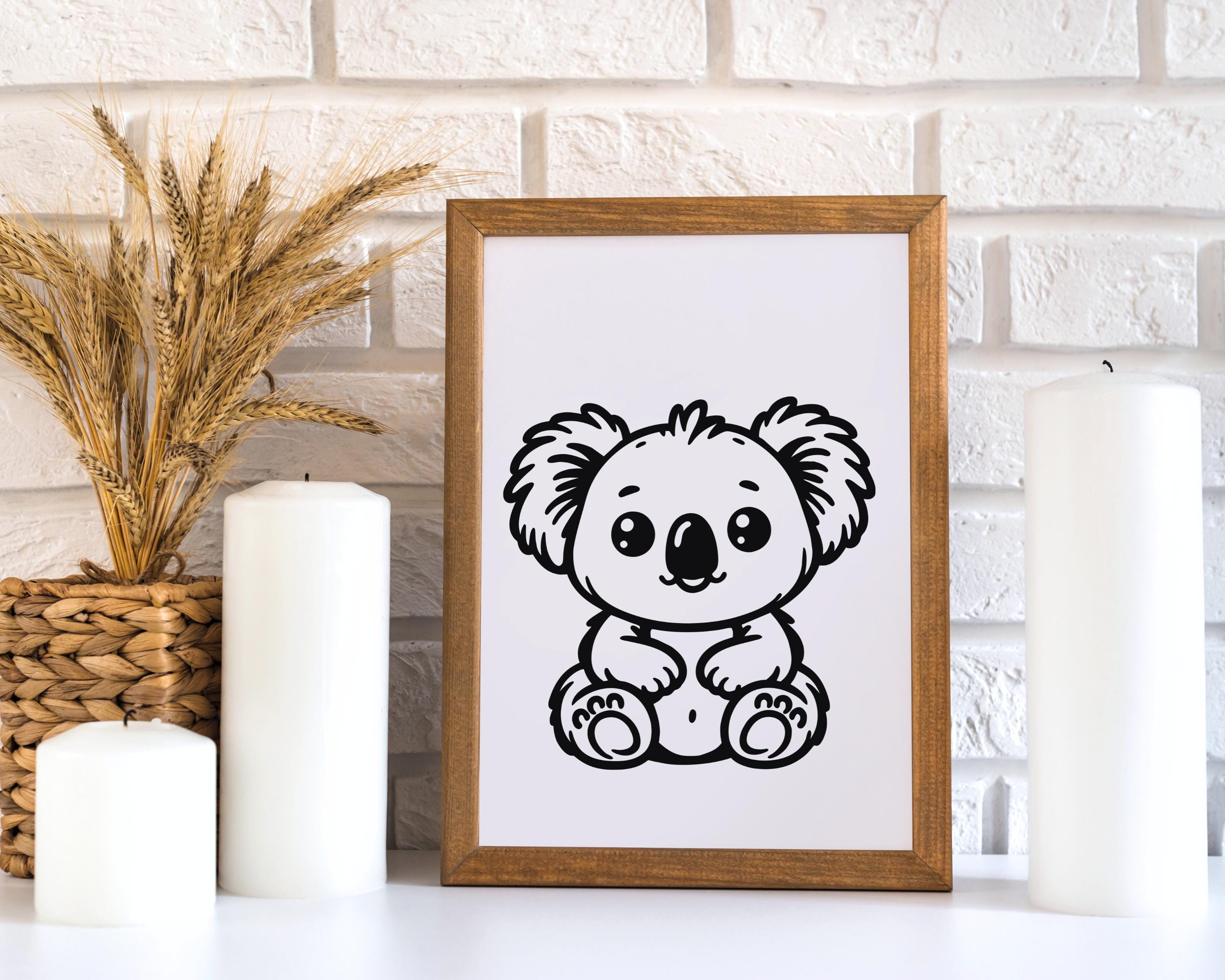 Koala Monogram SVG, Split Monogram Svg, Baby Koala SVG, Cute Koala ...