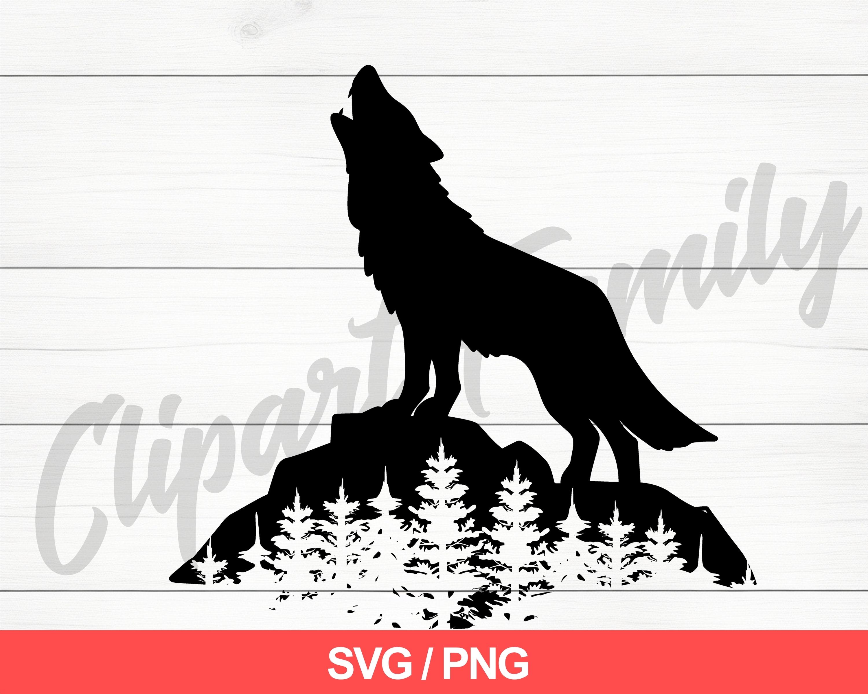 Silueta De Lobo Aullando Sentado Lobo Aullando Png Imágenes | PNGWing