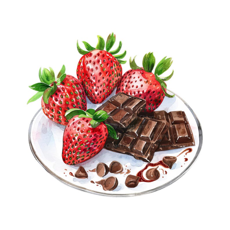14 Chocolate Strawberry Clipart, Chocolate Dessert, Dessert, Printable ...