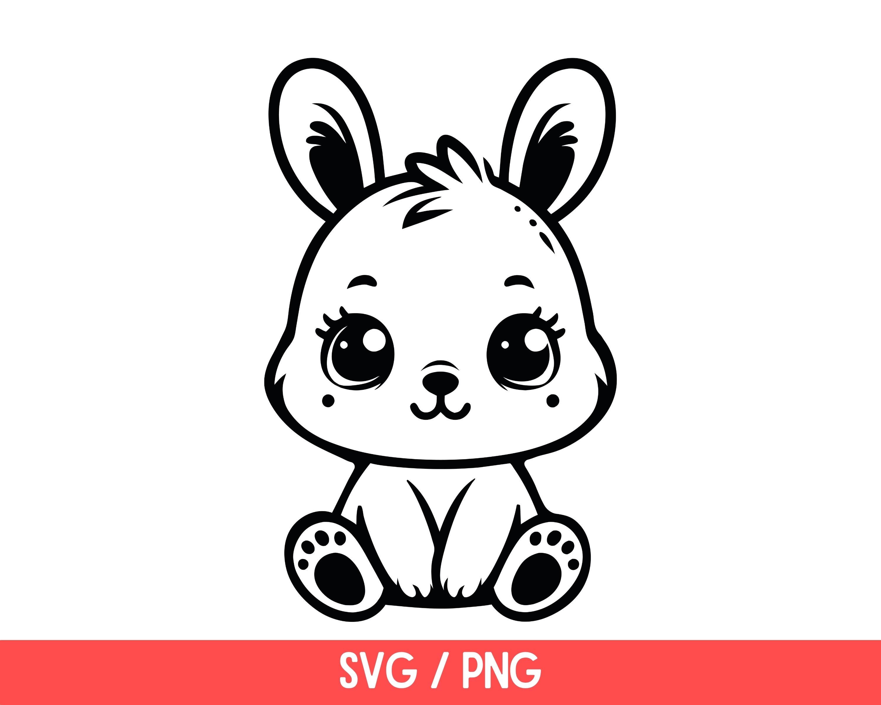 Bunny Svg Png, Bunny Svg, Bunny Outline Svg, Bunny Silhouette, Cute ...