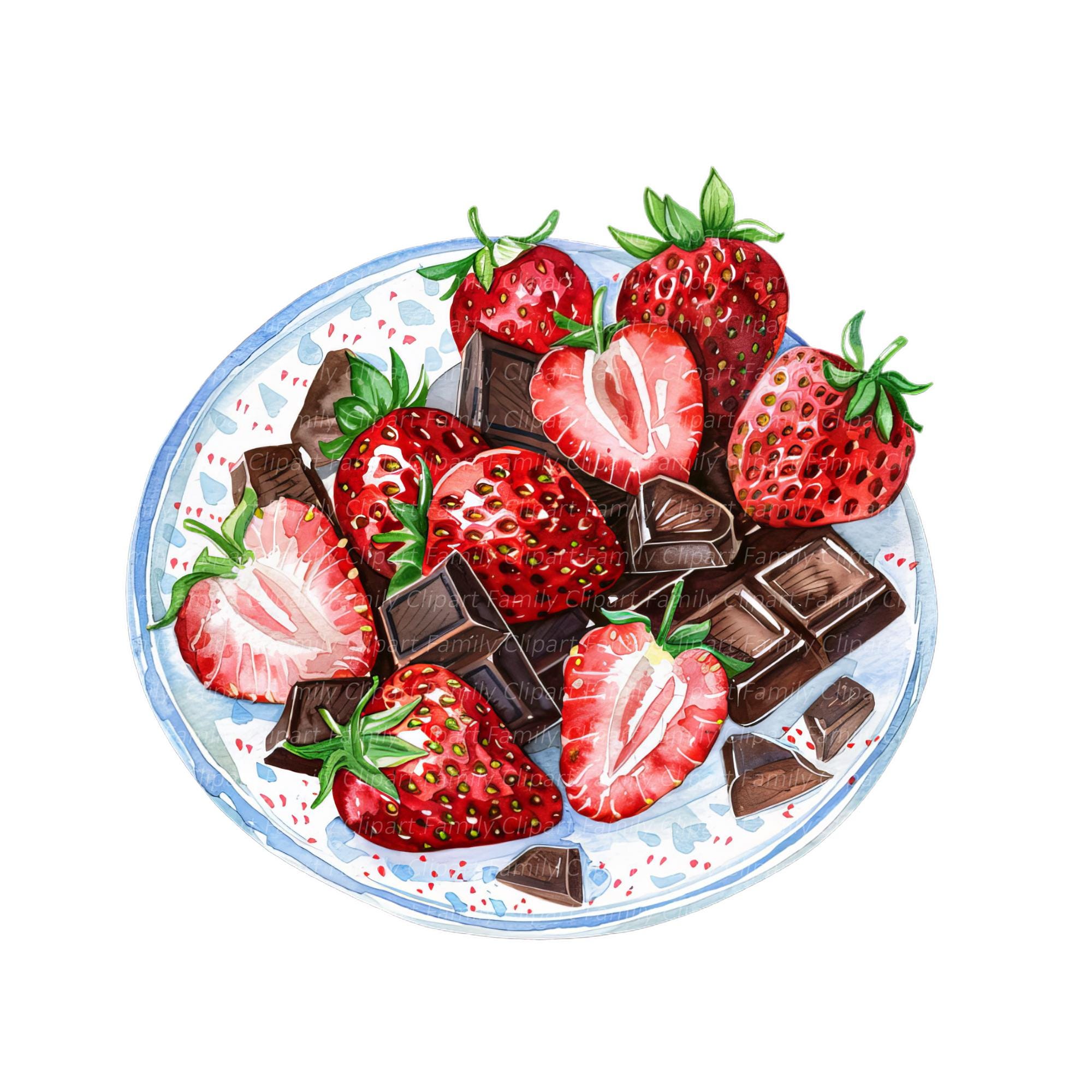 14 Chocolate Strawberry Clipart, Chocolate Dessert, Dessert, Printable ...