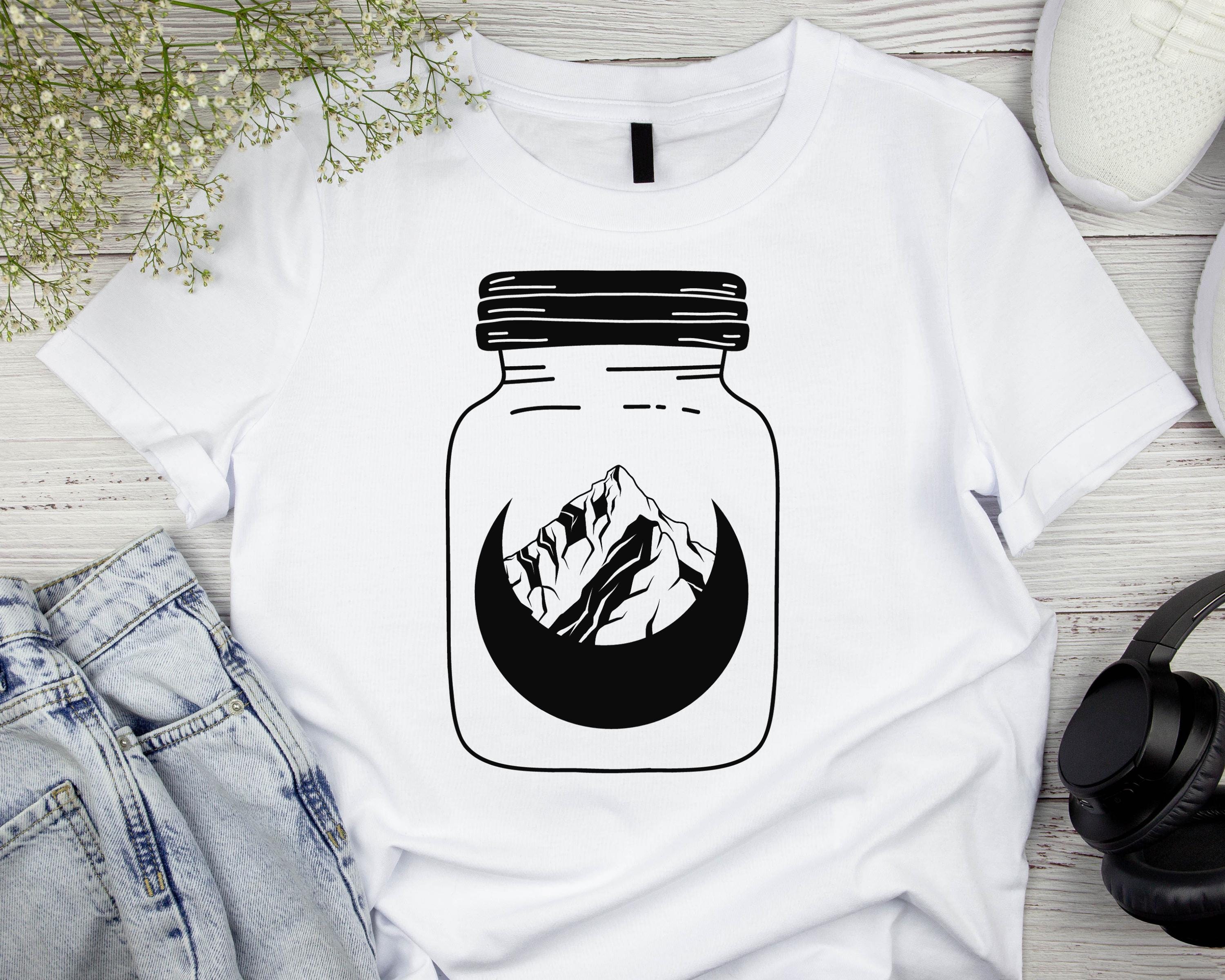 Night Sky Mason Jar Vector Graphic Svg Png Mason Jar, Mason Jar ...