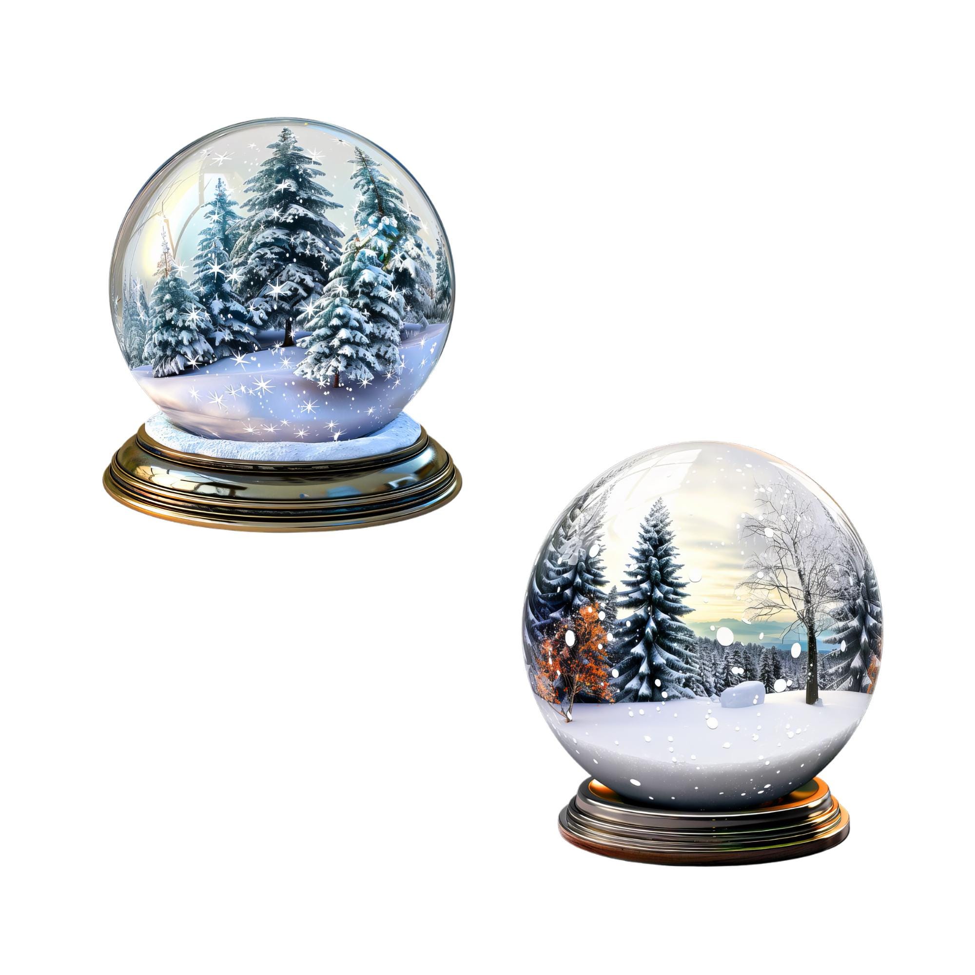 3D Christmas Snow Globe Clipart, Printable 3D Clipart, High Quality ...