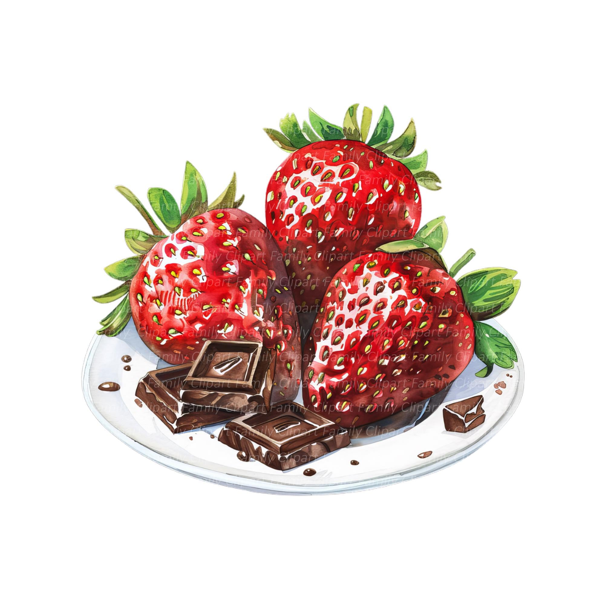 14 Chocolate Strawberry Clipart, Chocolate Dessert, Dessert, Printable ...