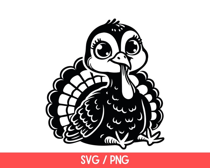 Simple Wild Turkey Design, Svg Png, Turkey Silhouette, Vector Graphic ...