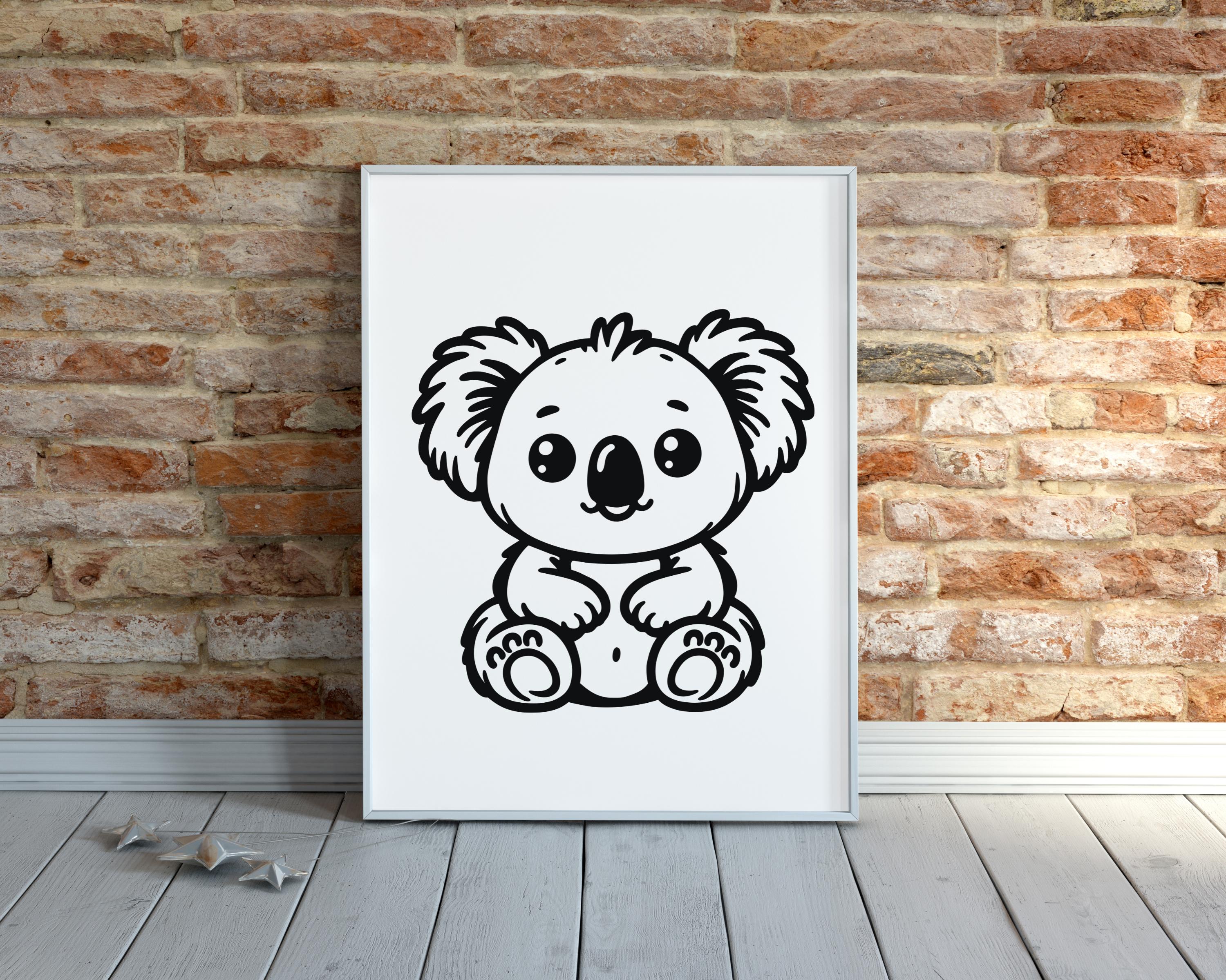 Koala Monogram SVG, Split Monogram Svg, Baby Koala SVG, Cute Koala ...