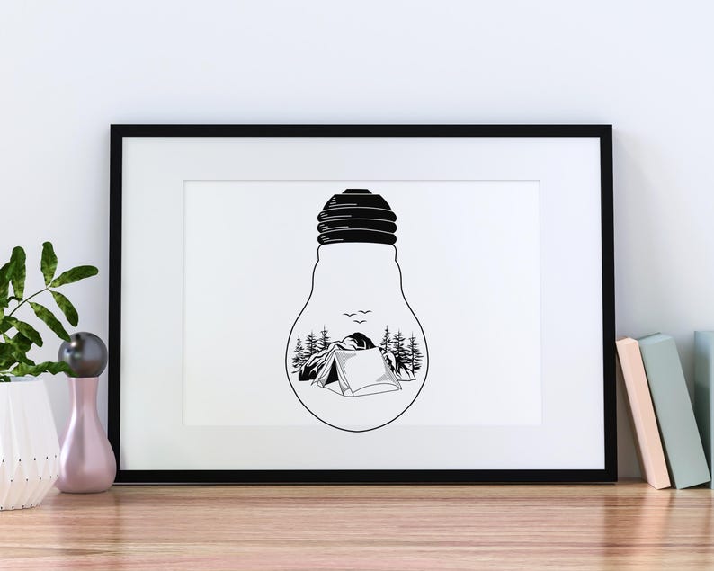 Light Bulb SVG, Fantasy Lightbulb Art, Celestial, Floral, Gothic, Witch ...