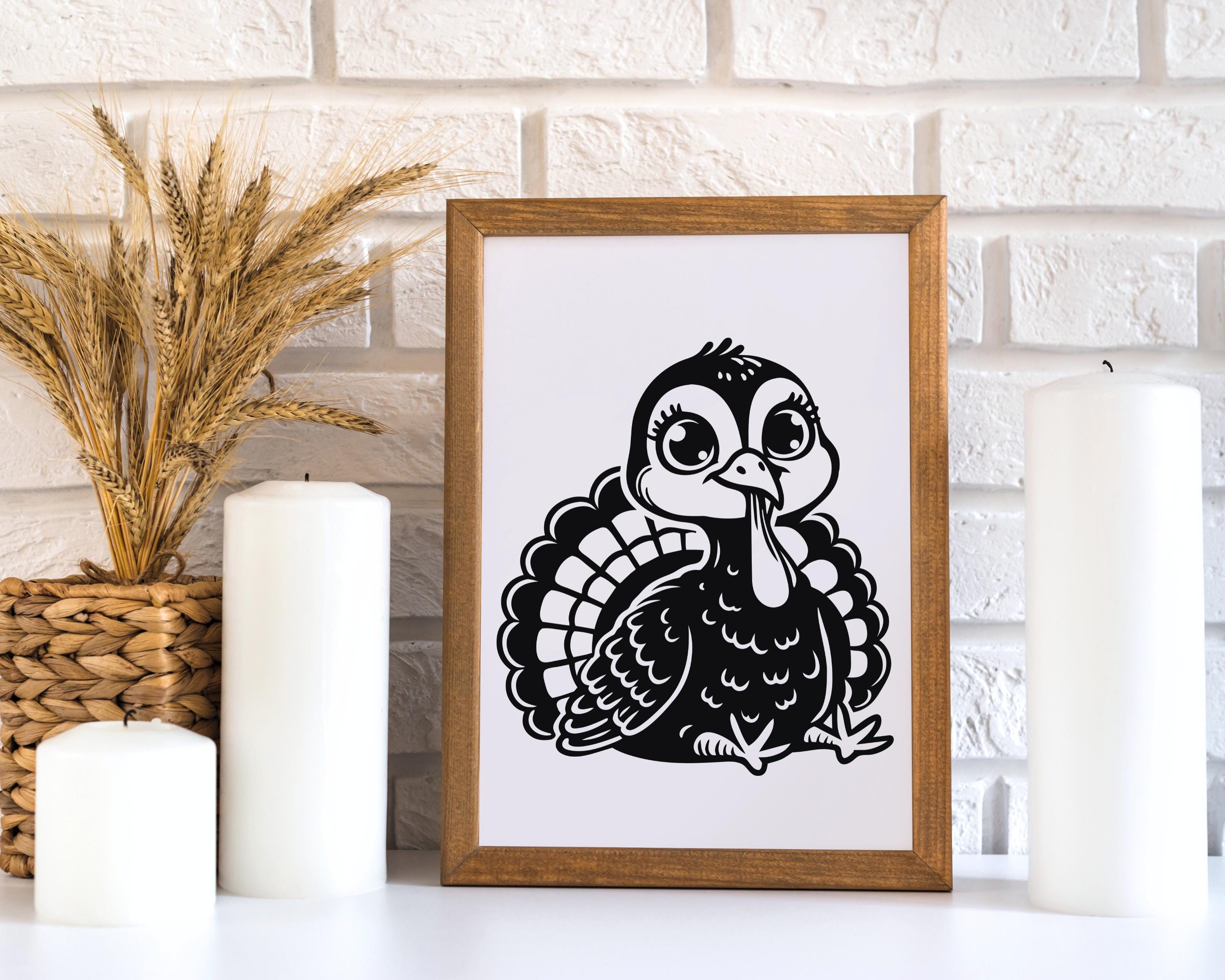 Simple Wild Turkey Design, Svg Png, Turkey Silhouette, Vector Graphic ...