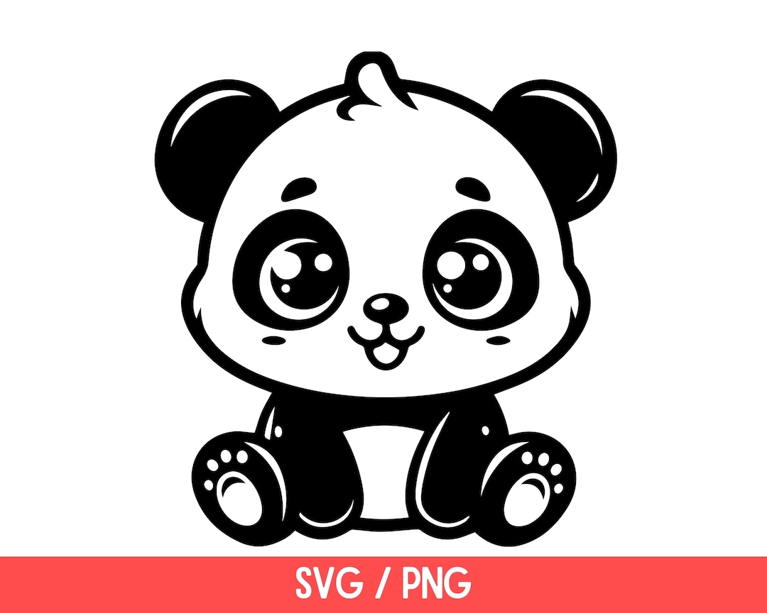 PANDA SVG, Cute PANDA Svg, Cartoon Panda Svg, Panda Png, Panda Svg ...