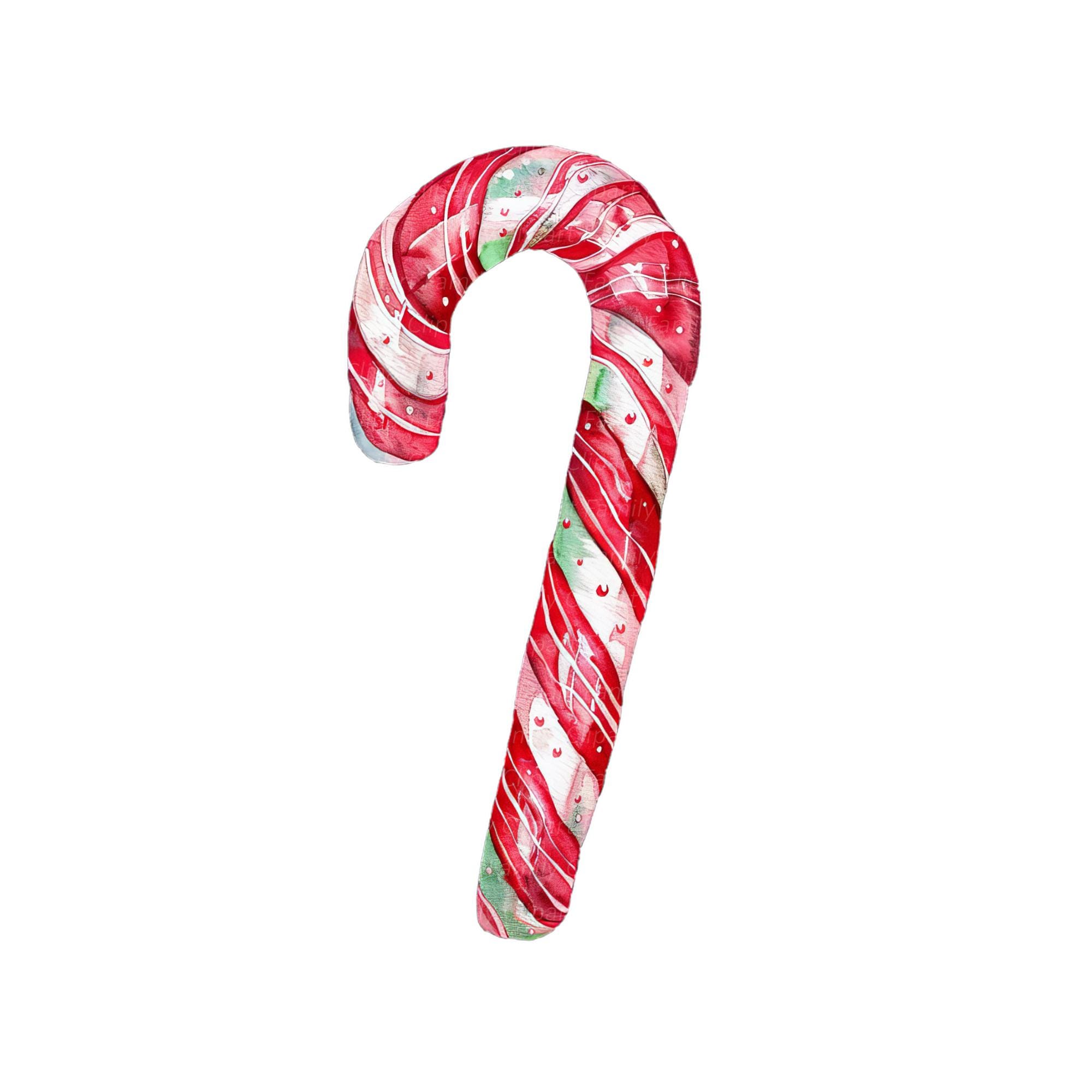 15 Candy Cane Clipart, Candy Clipart Red and White Rock Swirls Clipart ...