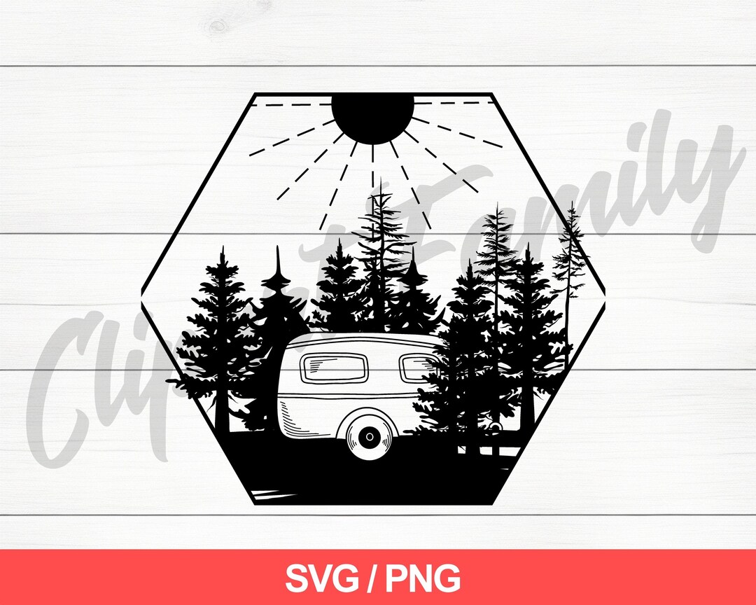 Moon Crescent and Trees Svg, Moon Svg, Forest Svg, Cut File for Cricut ...