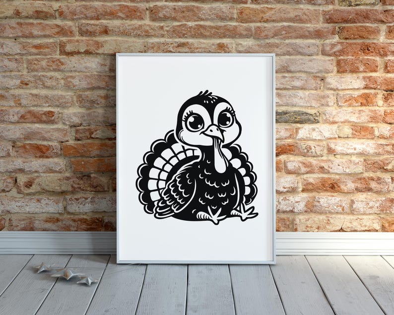 Simple Wild Turkey Design, Svg Png, Turkey Silhouette, Vector Graphic ...