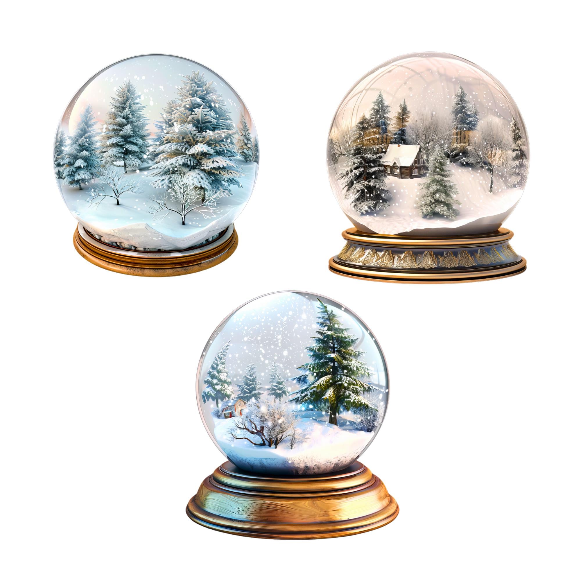 3D Christmas Snow Globe Clipart, Printable 3D Clipart, High Quality ...