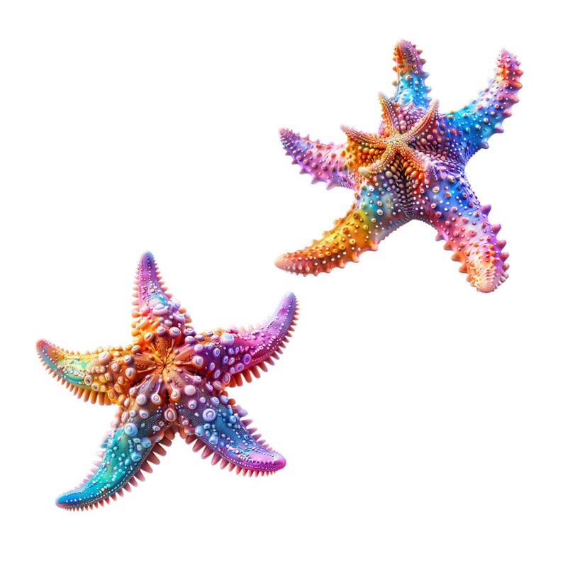10 Starfish Clipart, Starfish in Beach, Printable 3D Clipart, High ...