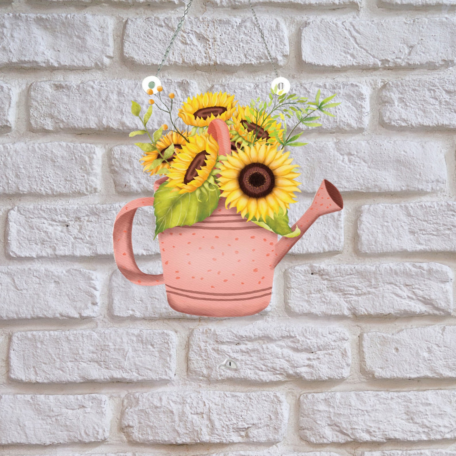 Sunflowers Window Acrylic Hanging, Flowers Acrylic Window Hanging Art ...