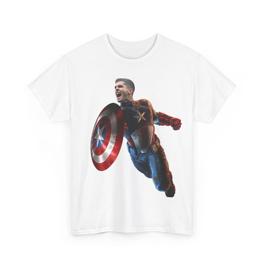Funny Christian Pulisic Captain America, Copa America, USA Soccer Fan T ...