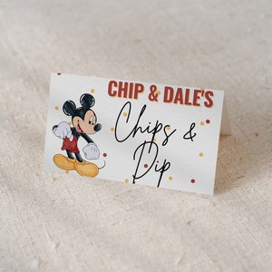 Mickey Mouse Birthday Food Labels, Mickey Mouse Food Table Tent Signs ...