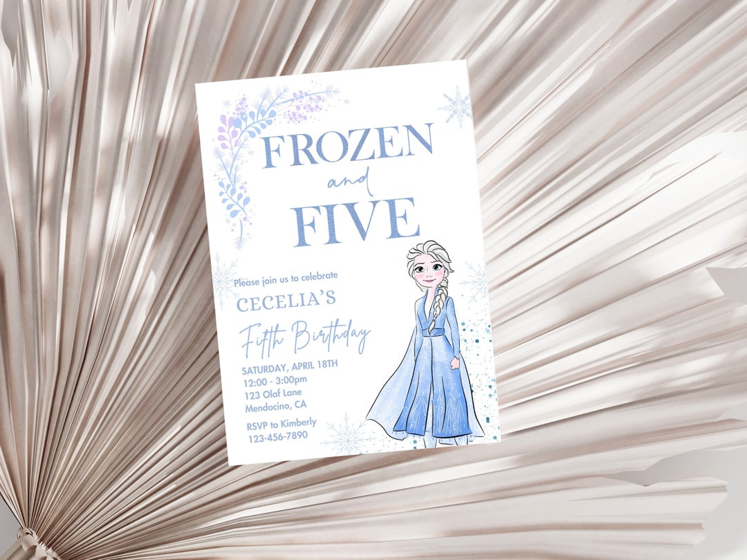 Frozen Birthday Invitation Princess Elsa Anna Invitation Olaf Party ...