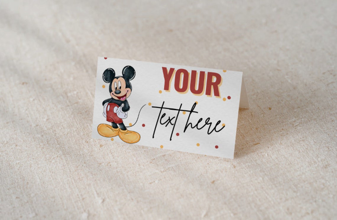 Mickey Mouse Birthday Food Labels, Mickey Mouse Food Table Tent Signs ...