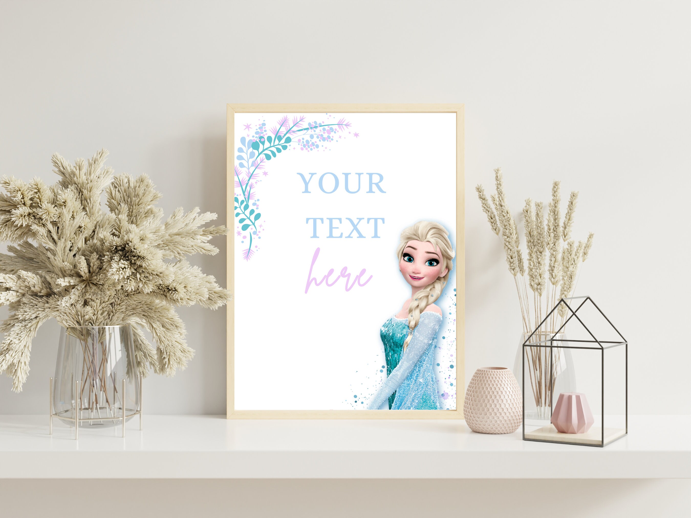 Summer Frozen Food Labels, Elsa Anna Olaf Decor Frozen Party Tent Signs ...