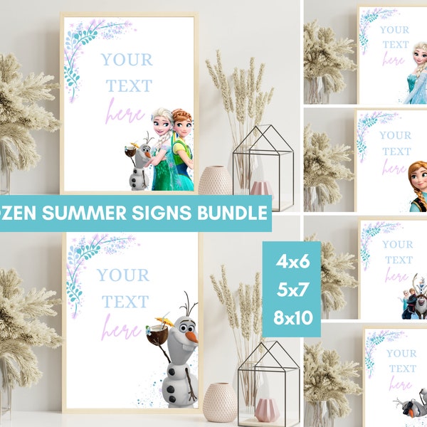 Frozen Birthday Party Food Signs - Etsy