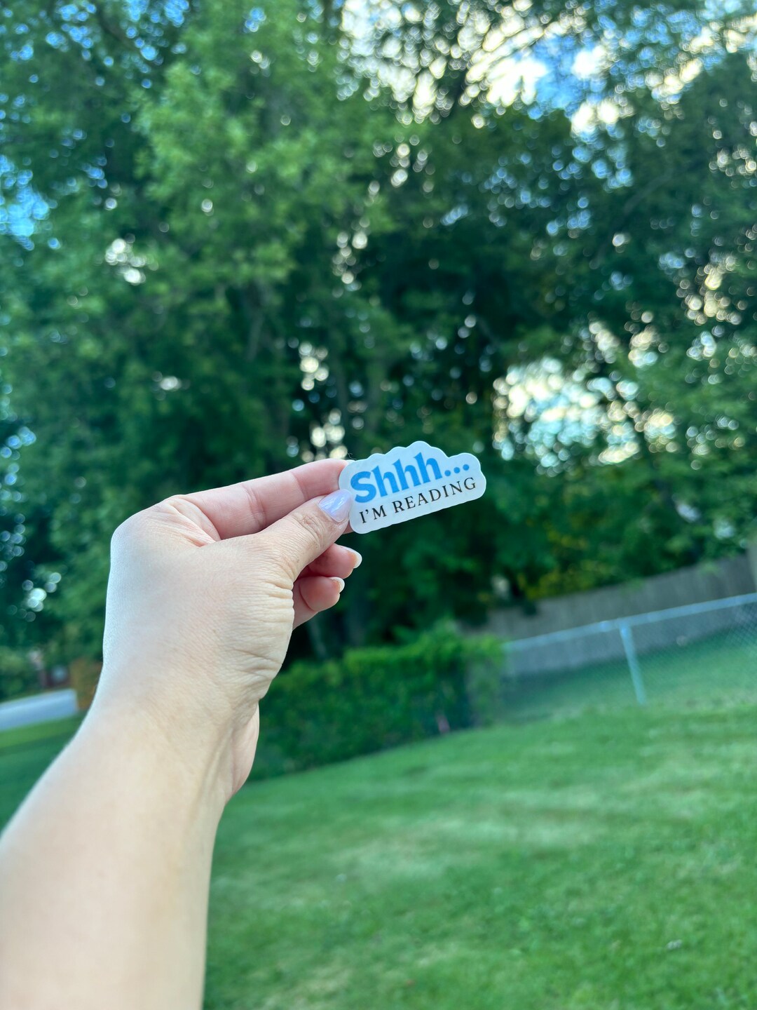Shhh I'm Reading Sticker - Etsy