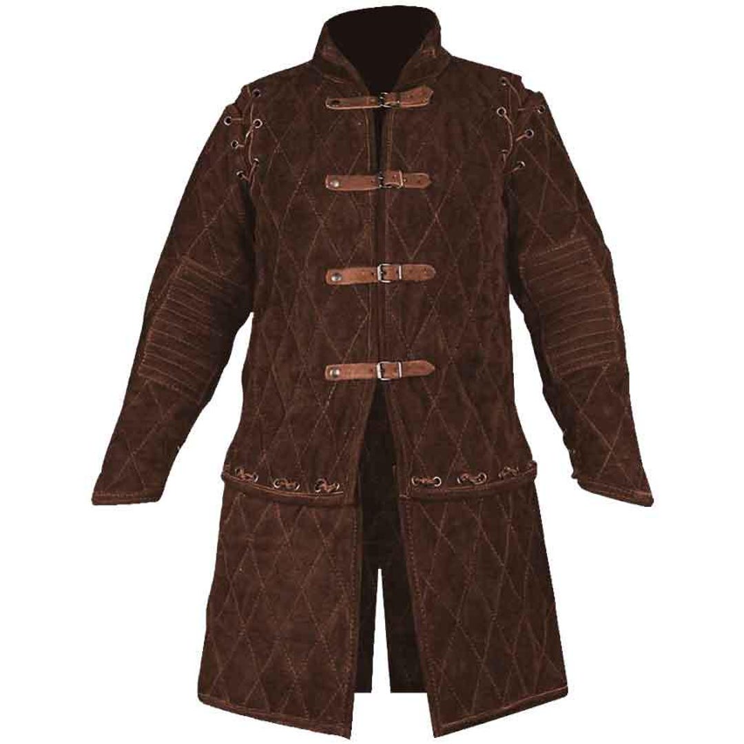 Handmade Medieval Suede Leather Gambeson: LARP Viking Knight Armor - Etsy
